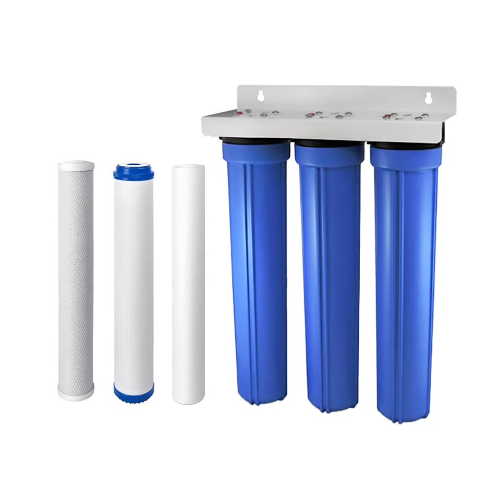 3 Stages Filter Housing Slim Blue 20" – Hydronex Water System